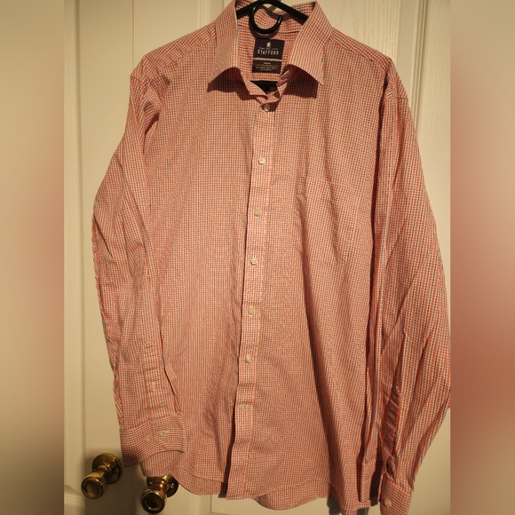 Stafford | Shirts | Mens Stafford Travel Easy Care Broadcloth Shirt Regular Fit 7 3637 | Poshmark